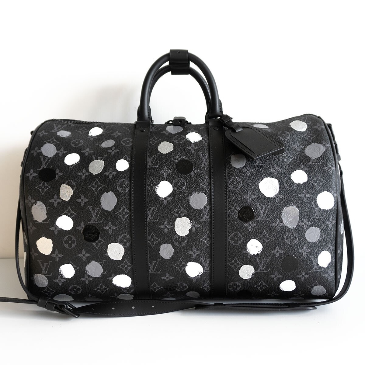 【最高級/草間彌生コラボ】LOUIS VUITTON【M46400/キーポルバンドリエール45 モノグラム エクリプス】 ボストンバッグ ...