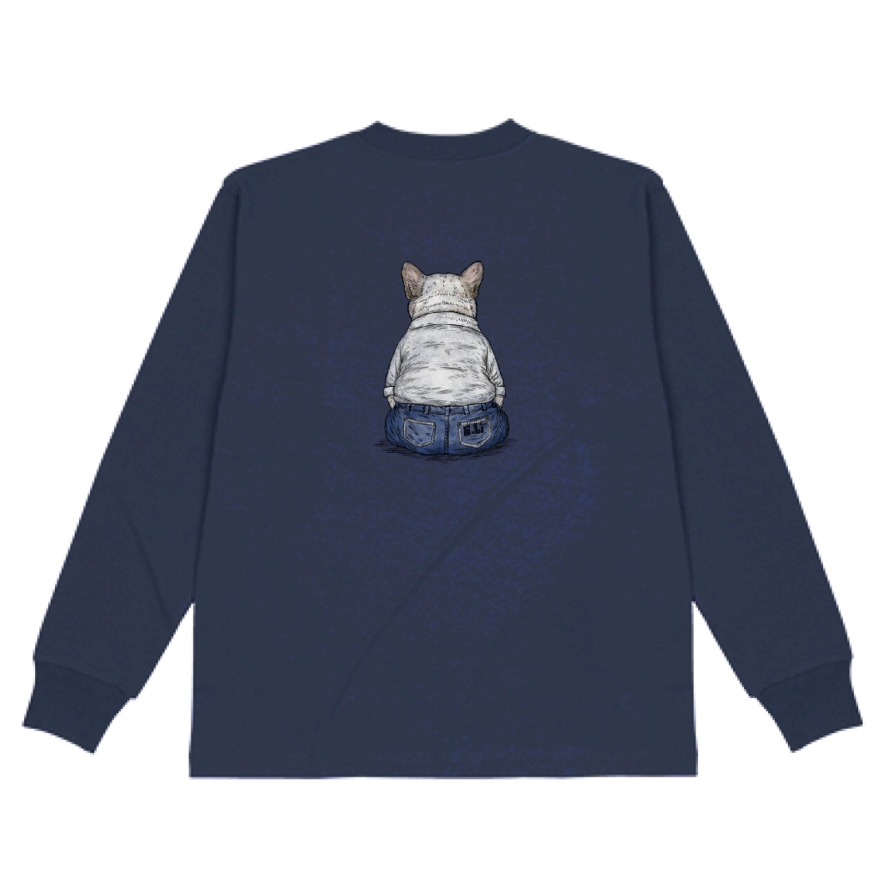 FUKUYOKA/ロンT/ネイビー/ユニセックス | E.Li