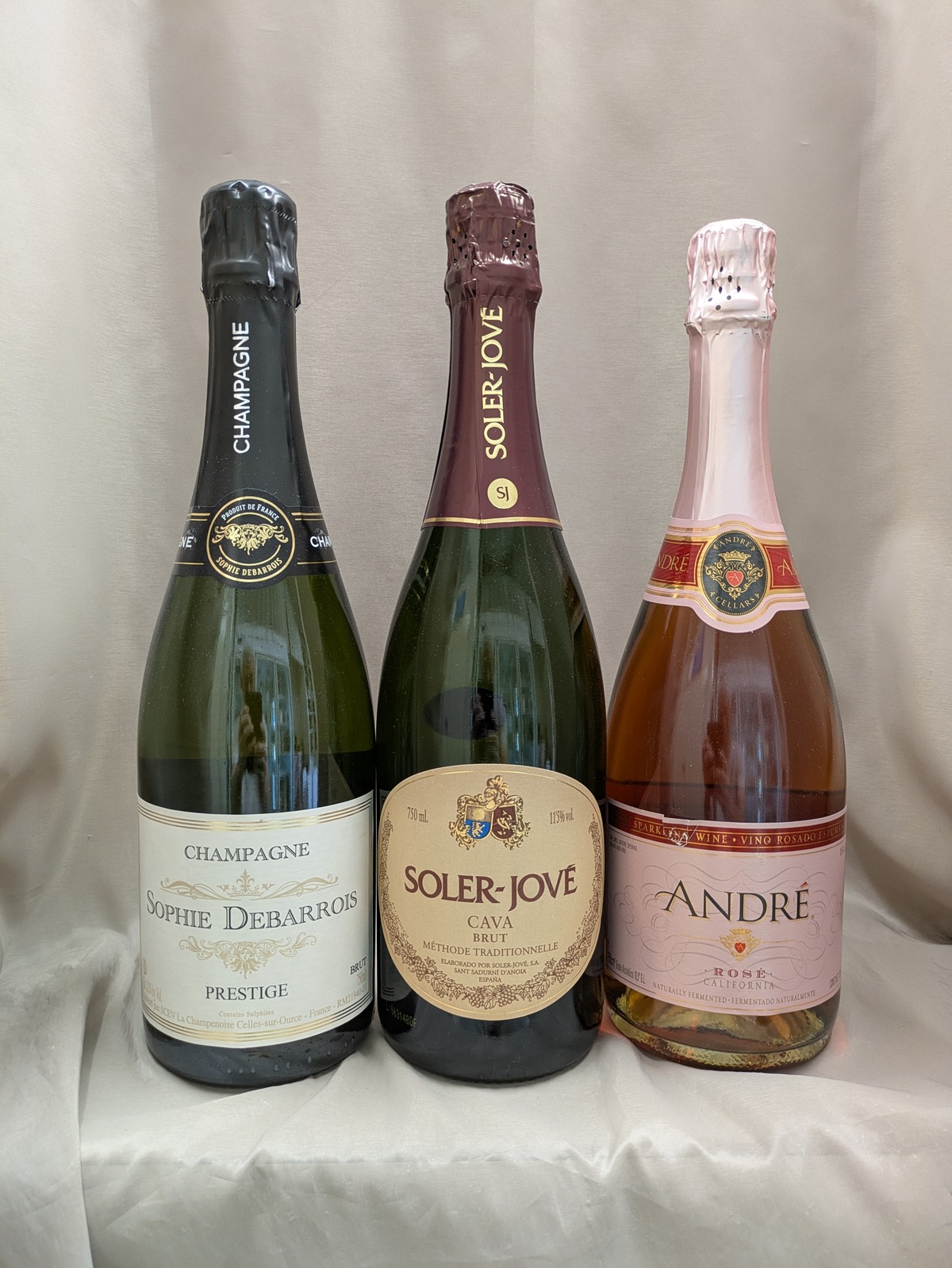 送料無料 シャンパーニュ、カバ、スパーク 3本セット 750ml | ワインの山本商店