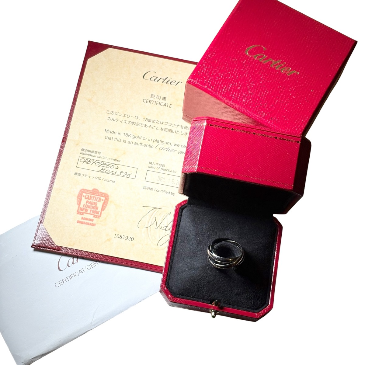 2015’s CARTIER k18 white gold × ceramic ring “Trinity” | NOIR ONLINE