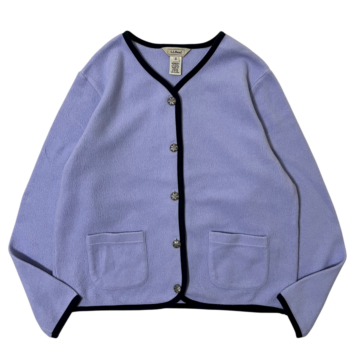 L.L.bean no collar fleece jacket women's / エルエルビーン ノーカラー フリースジャケット ライト ...