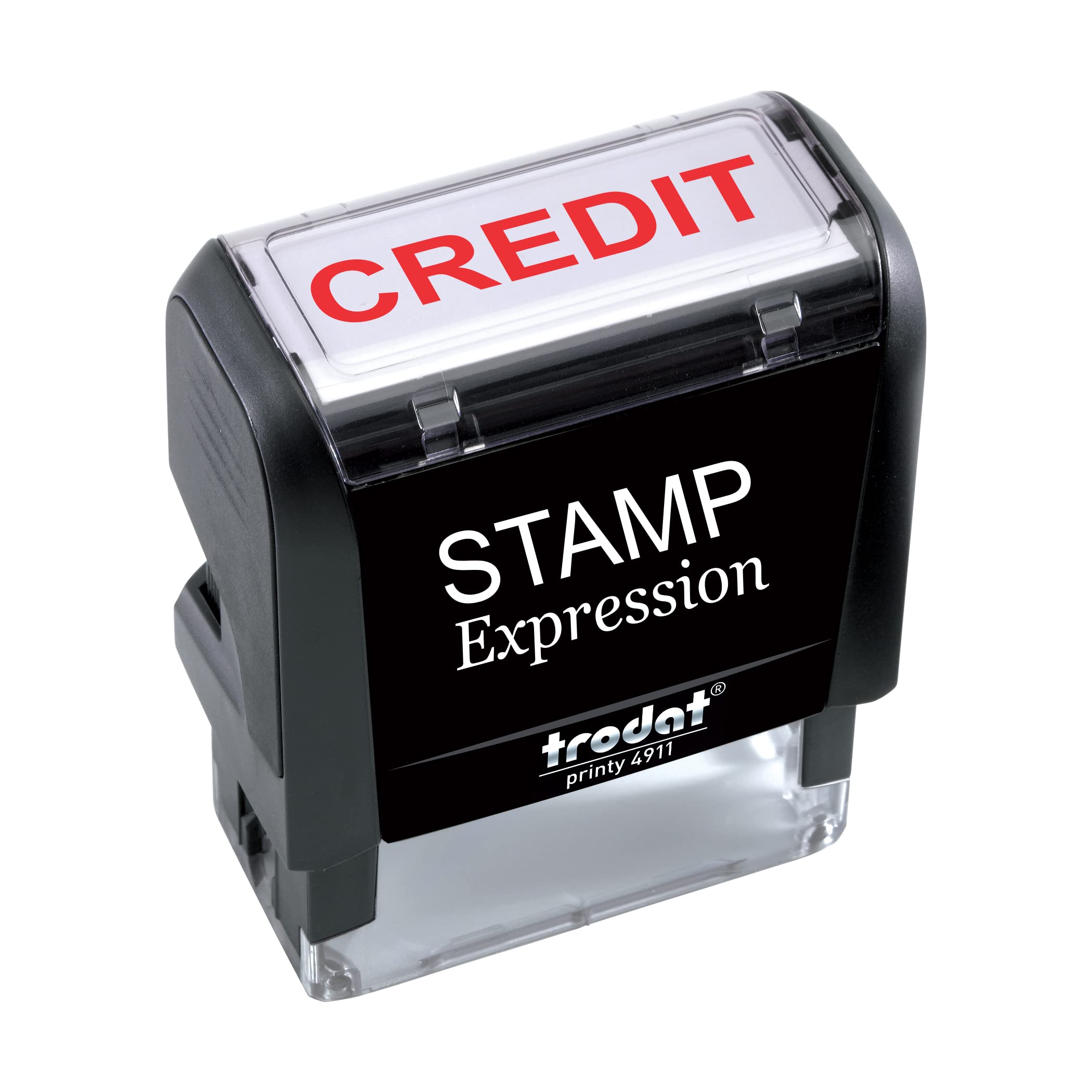 StampExpression -Credit Office Self Inking Rubber Stamp -Red Ink（A ...