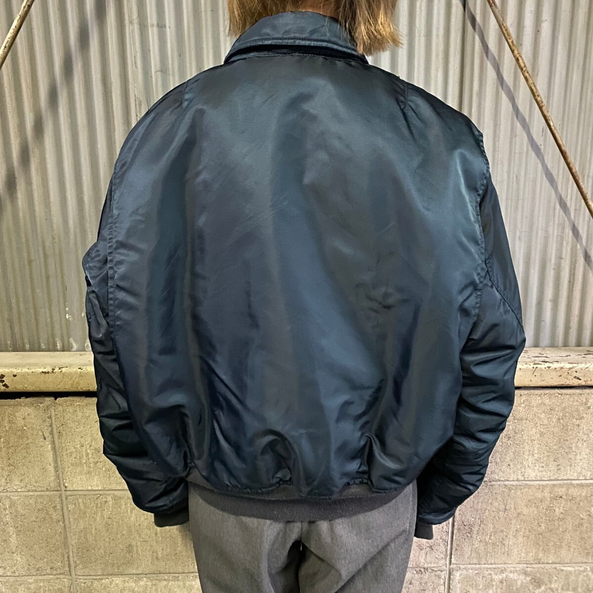 Schott ショット CWU-R ミリタリー フライトジャケット L 古着 民間品 ネイビー【ミリタリージャケット】【AN20】 | cave 古着屋【公式】古着通販サイト