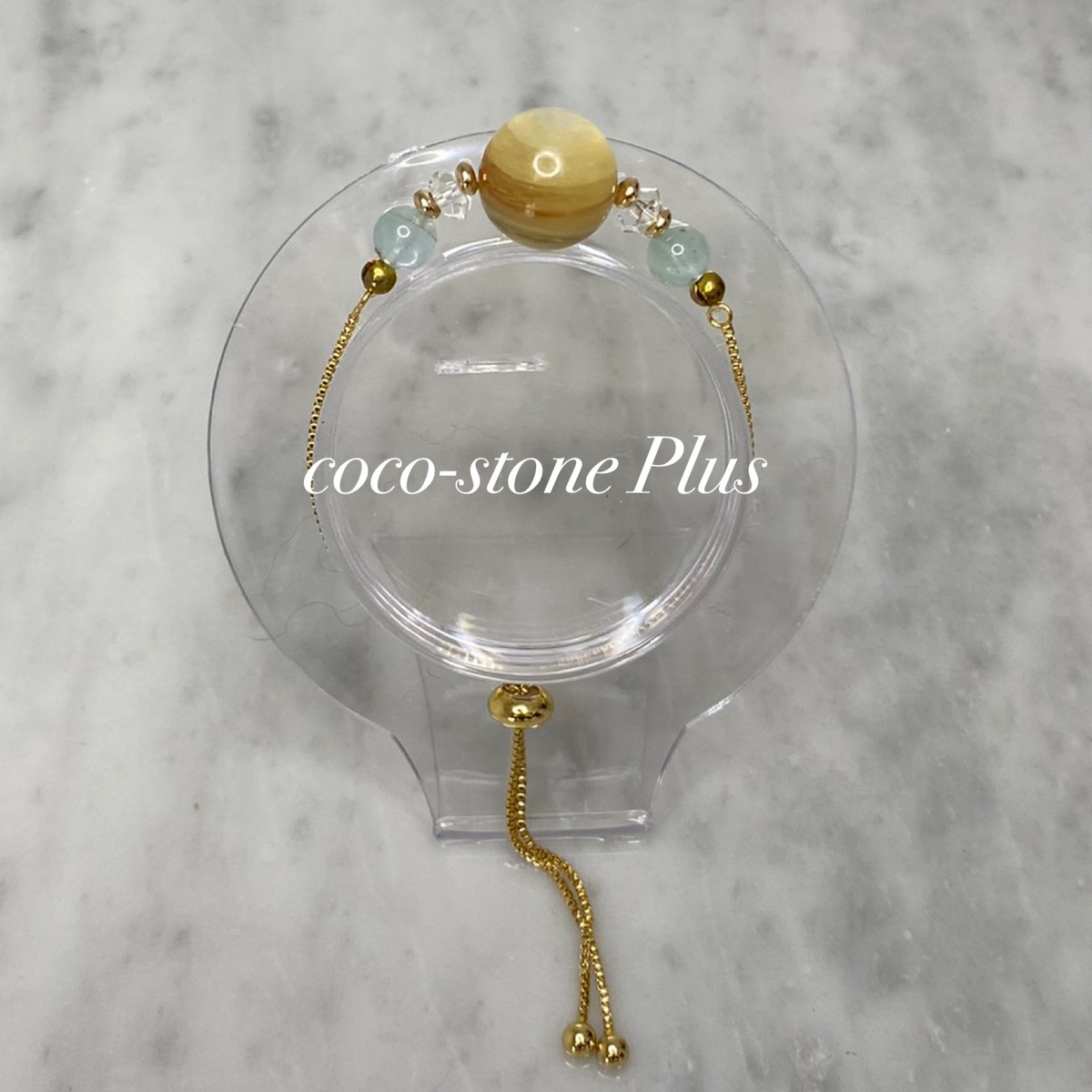 オープン記念特価 ゴールデンマイカの大玉 パワーストーンブレス フリーサイズ | coco-stone Plus