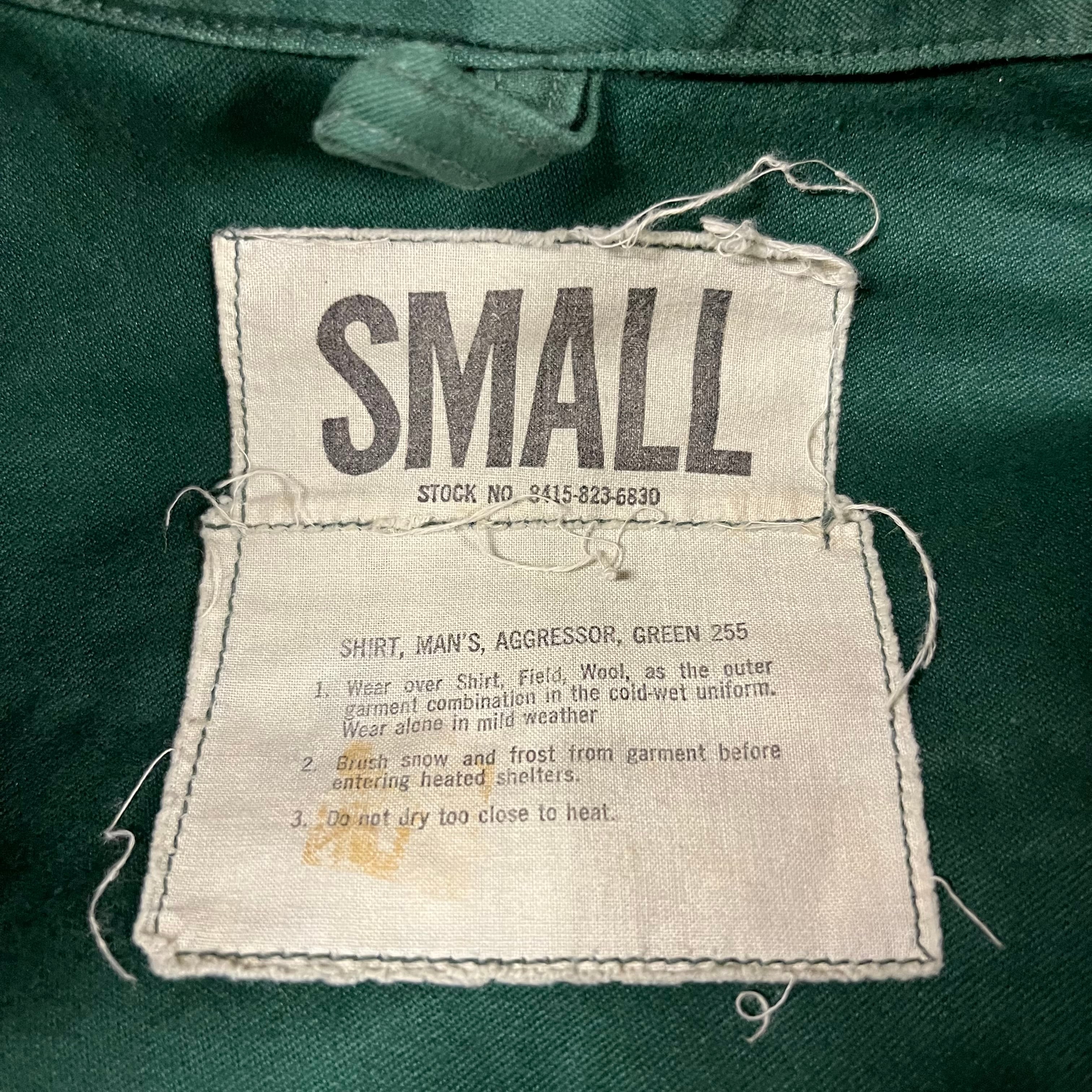 ‘62 US ARMY AGGRESSOR SHIRT GREEN 255 | DESERTSNOW