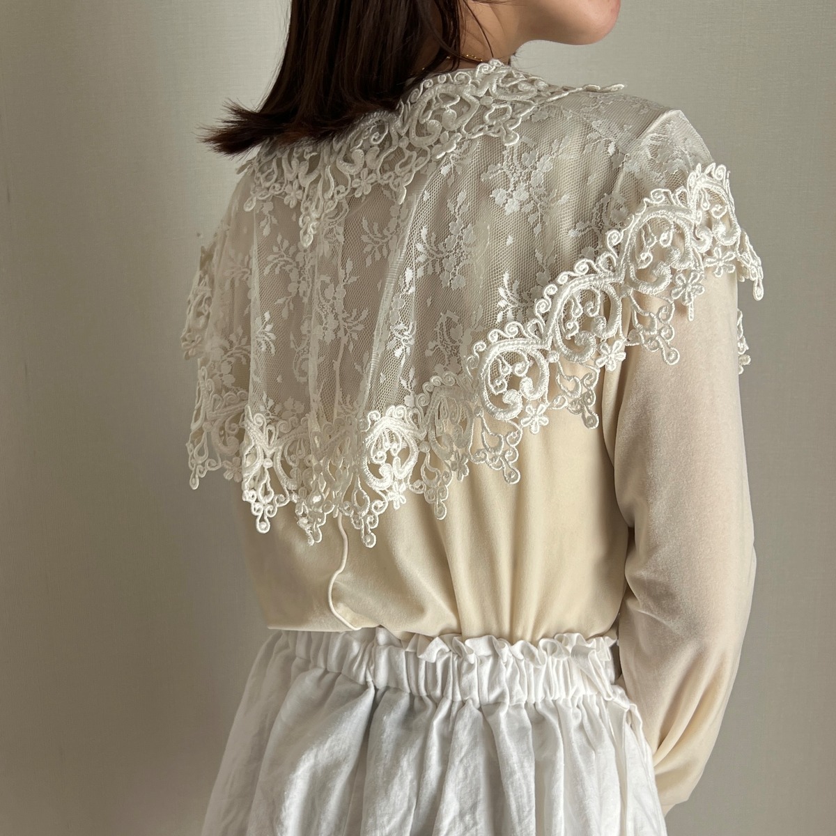 lace fabric cape collar | femerry