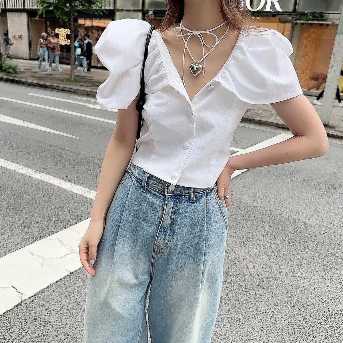 Souffle blouse / white (7月中旬頃発送予定) | moripon.