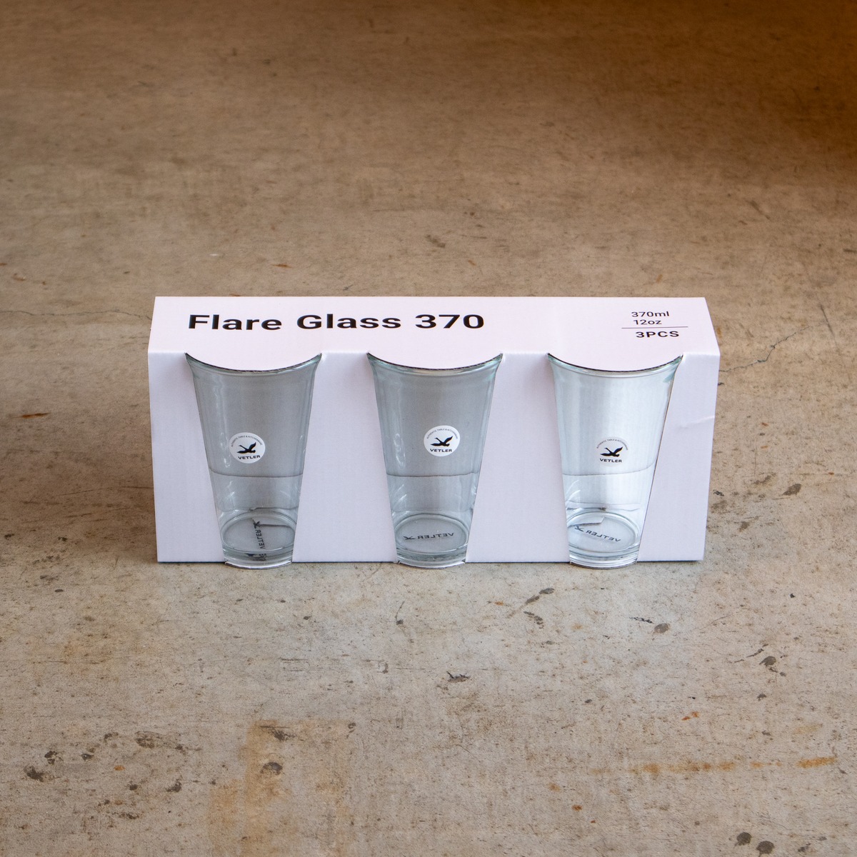 [VETLER] フレアグラス 370ml 3個セット | arte onlineshop