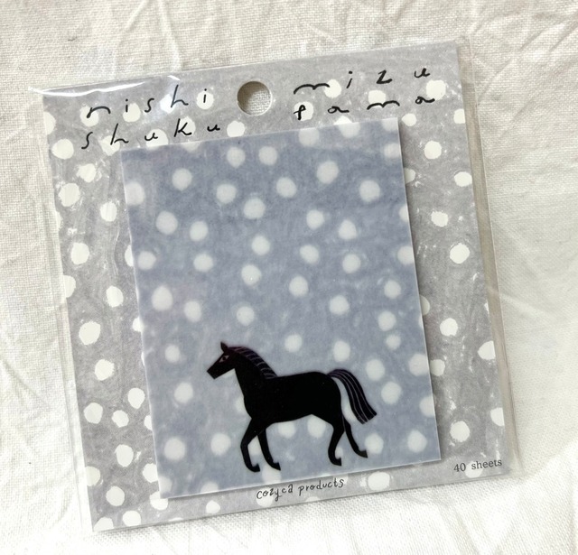 トレーシングペーパー付箋 西淑 mizutama | enne 雑貨と文具