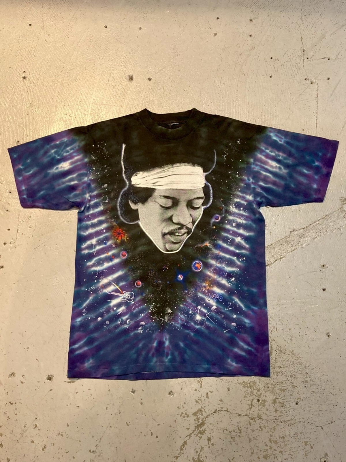 VINTAGE 90's JIMI HENDRIX TIE DYE T-SHIRT | vintage clothing twoface