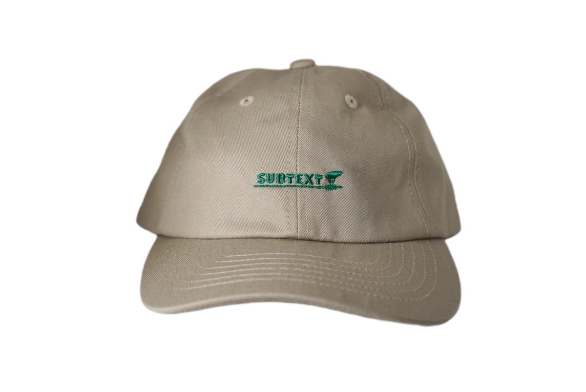 【5panels CAP】SUBTEXT LABEL LOGO CAP ‐SAND BEIGE‐ 送料無料 | 【SUBTEXT】