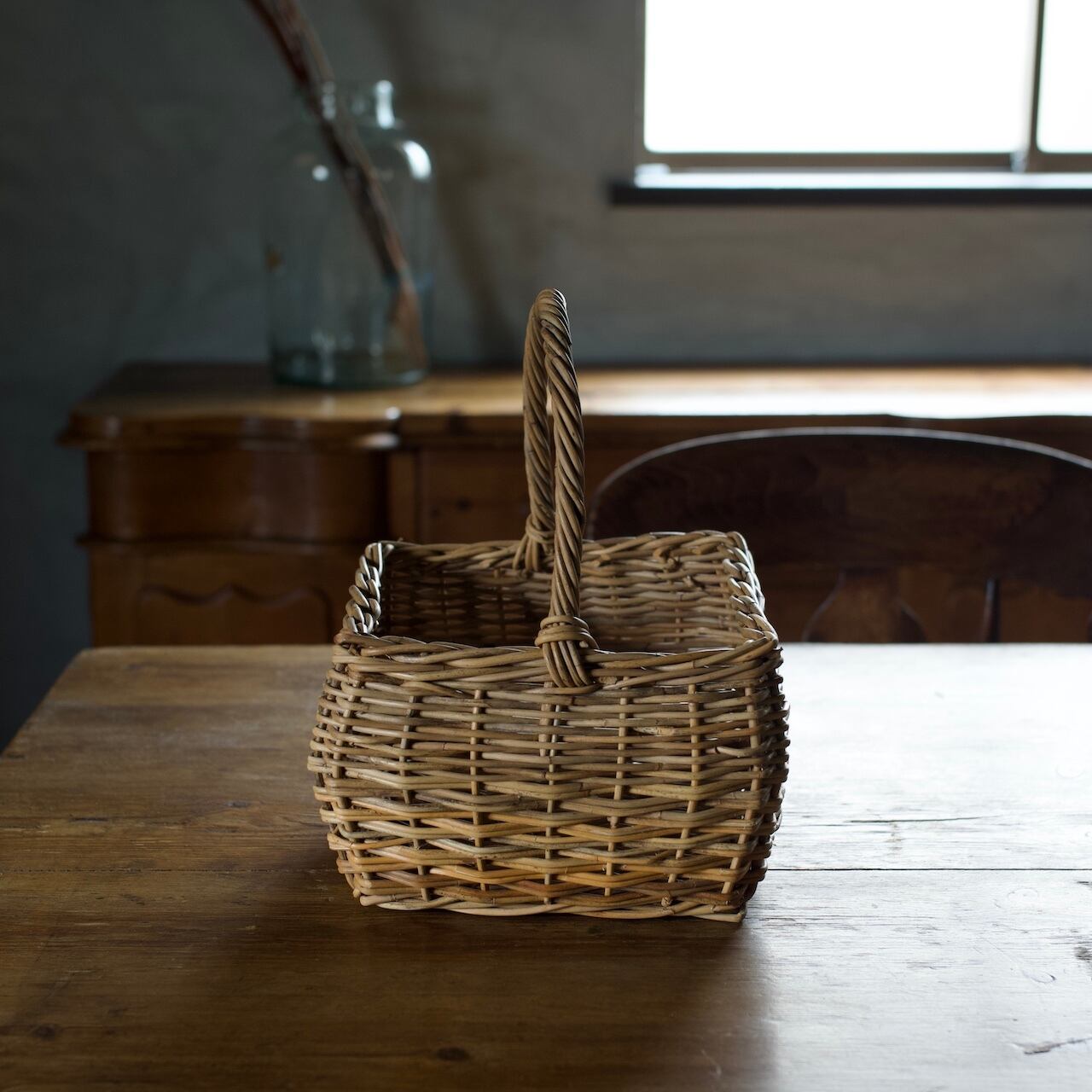 AROROG Green Basket Square / アラログ グリーン バスケット スクエア〈ラタン・籐 ・カゴ・ 収納・ディスプレイ ...