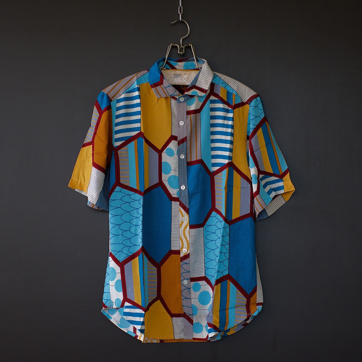 【hanakazari】random pattern rayon s/s shirt | dros dro