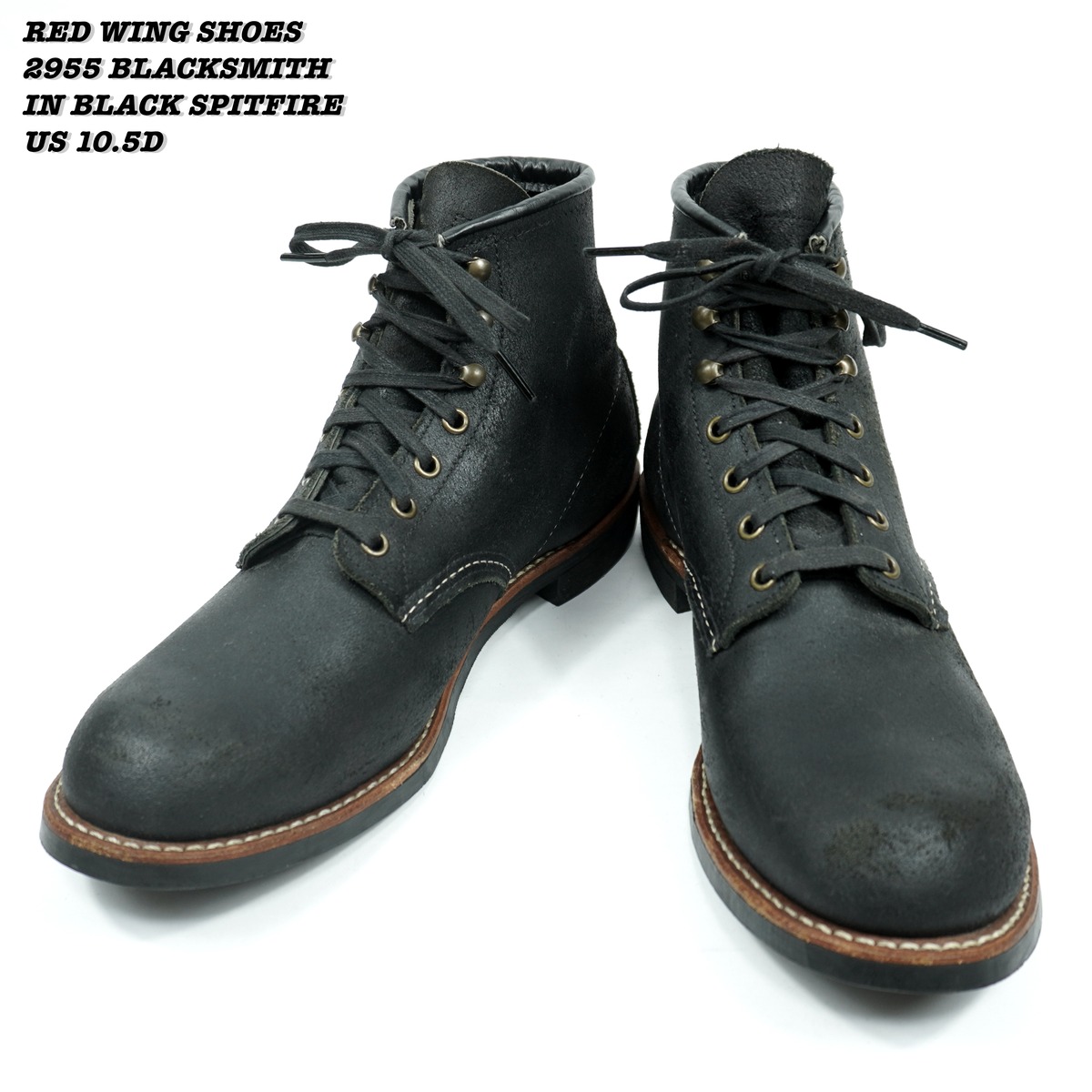RED WING SHOES 2955 BLACKSMITH IN BLACK SPITFIRE US10.5D | Loki Vintage ...