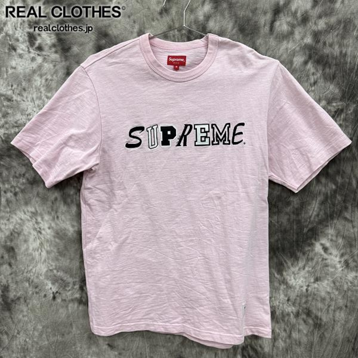 Supreme/シュプリーム Collage Logo S/S TOP/ロゴ 半袖Tシャツ/ピンク/M | REALCLOTHES/リアルクローズ