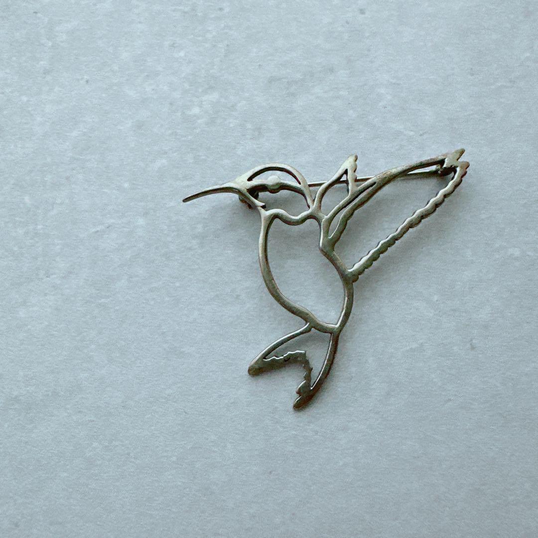 【J297】ヴィンテージ スターリングシルバー ハチドリ ブローチ 1996 | Morrissey -ROOM925-