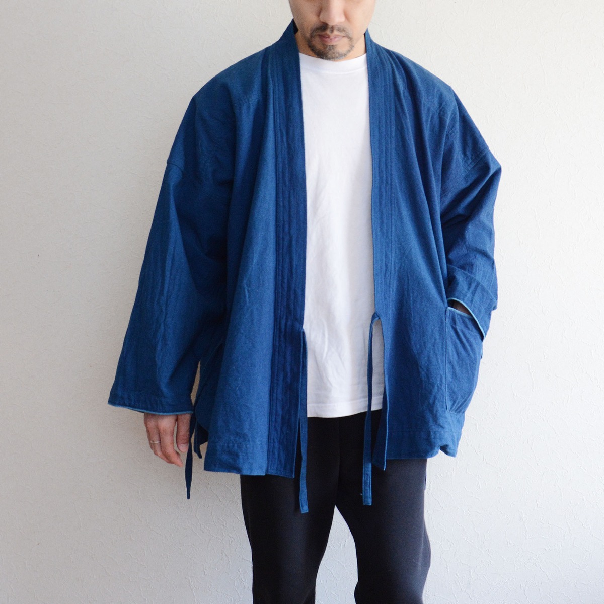 Samue Top Lounge Wear Japanese Indigo Kimono Jacket Aizome Cotton ...