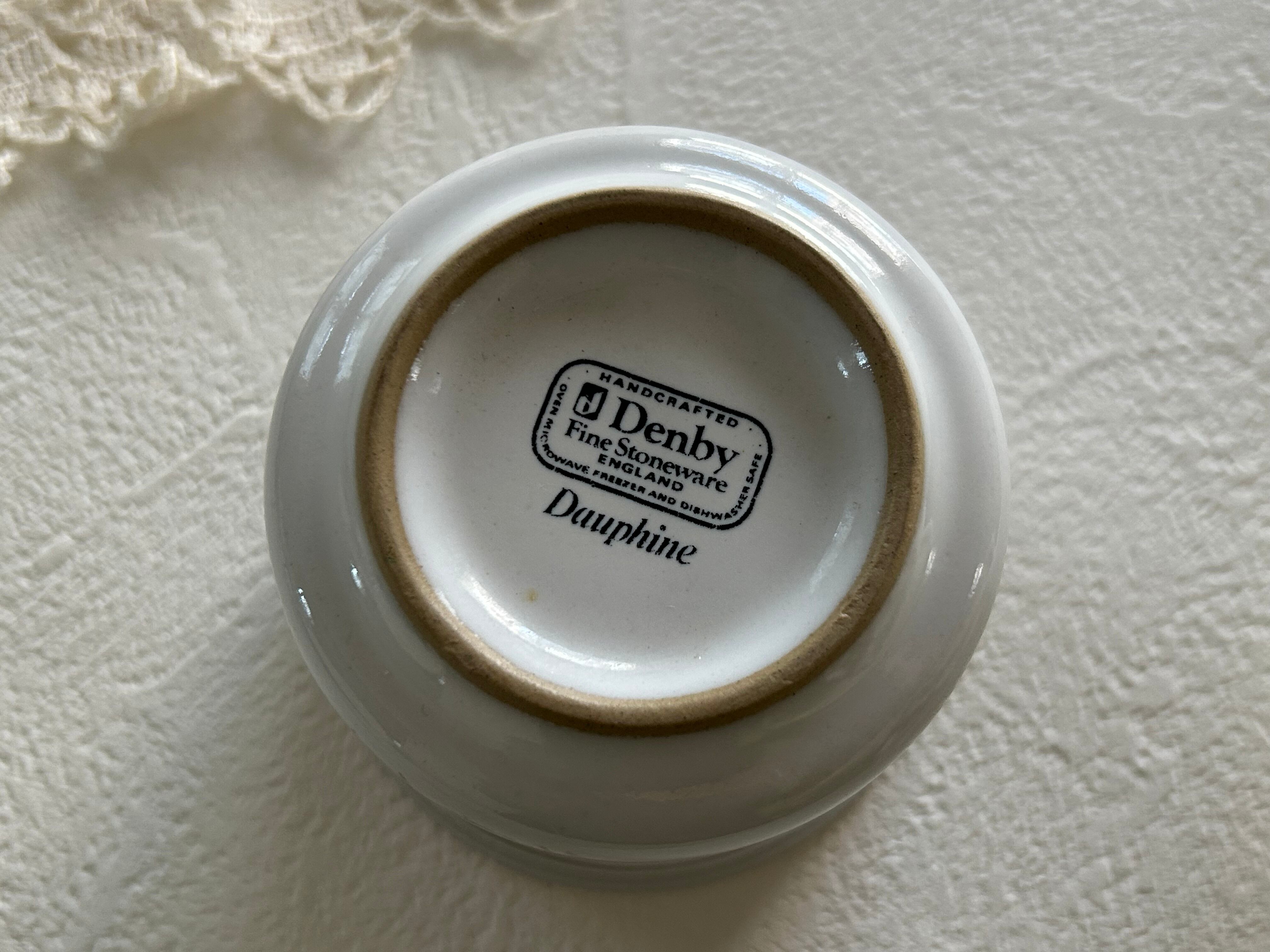 英国Vintage ヴィンテージ DENBY デンビー coloroll シュガーポット テーブルウェア 小物入れ フラワーベース ...