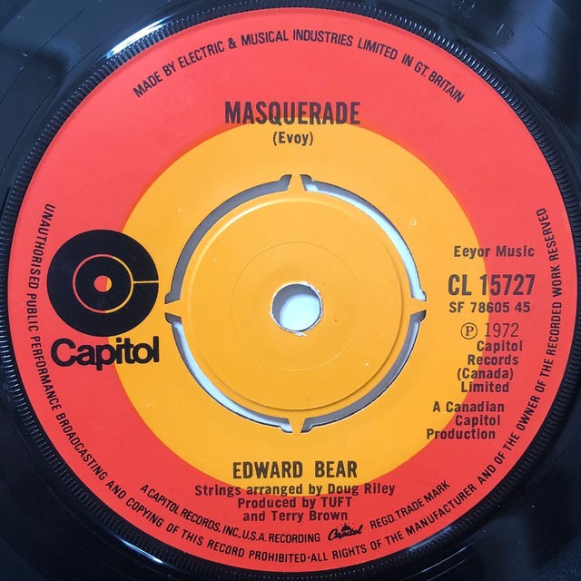 【7″】エドワード・ベア マスカレード / パイレーツ・キング Edward Bear – Masquerade / Pirate King | VINYL SHOP shiosairec
