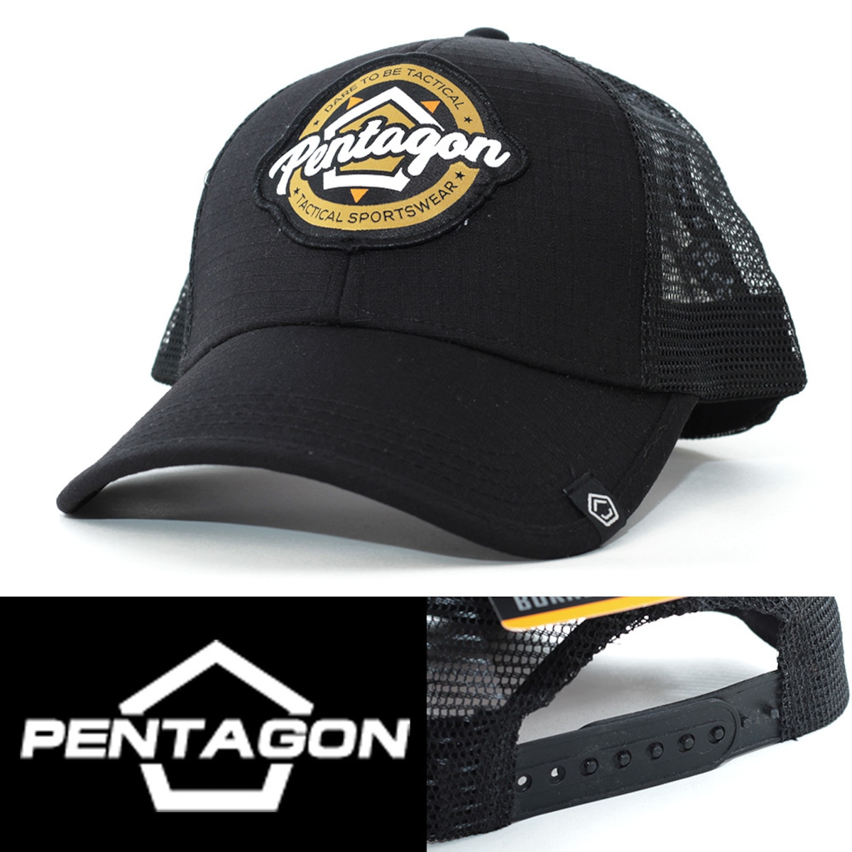 メッシュキャップ 帽子 ペンタゴン PENTAGON Era Trucker PE Cap ブラック 140474179 フリーサイズ ...