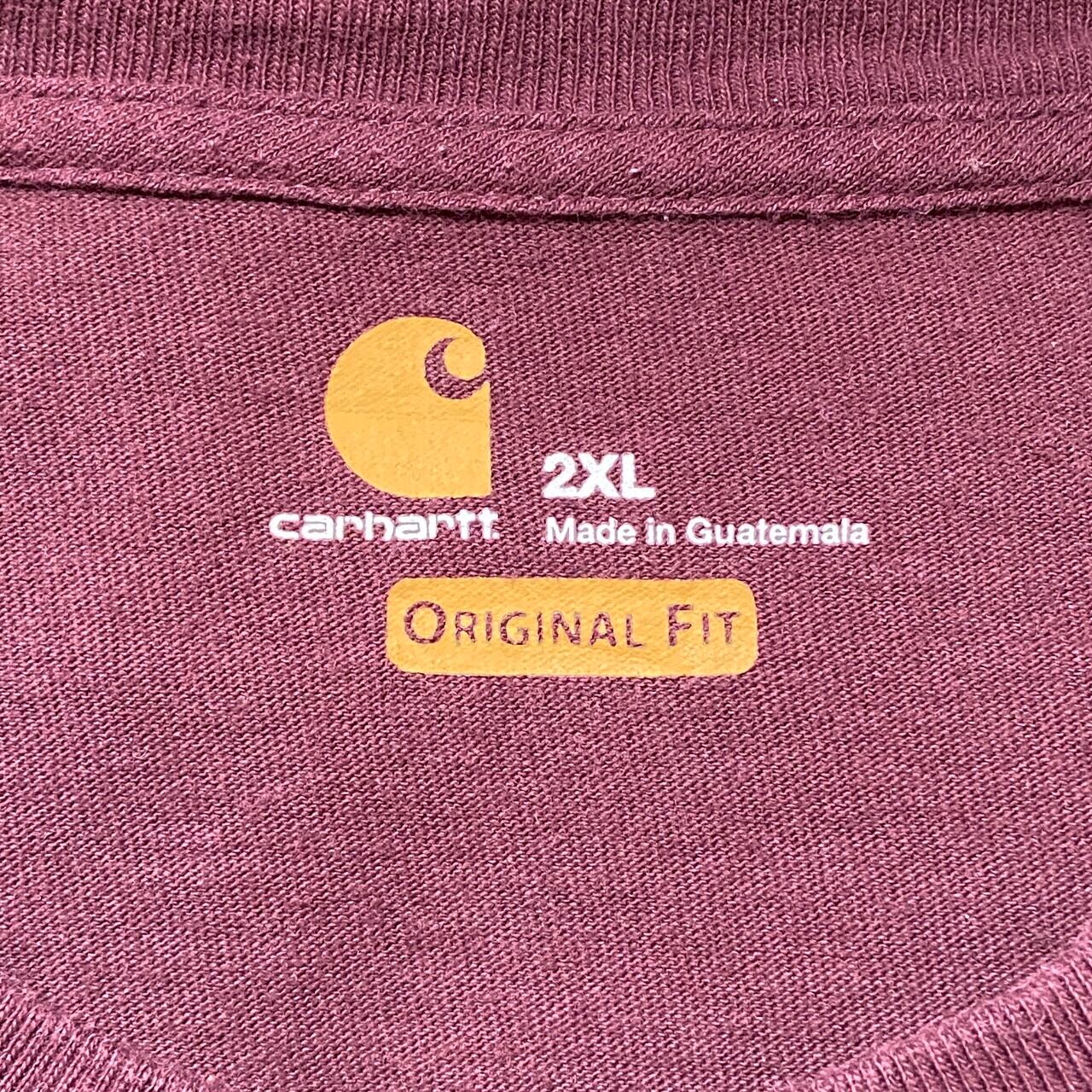 ビッグサイズ Carhartt カーハート ヘンリーネック ワンポイントロゴ ポケットTシャツ ORIGINAL FIT メンズ2XL相当 ...