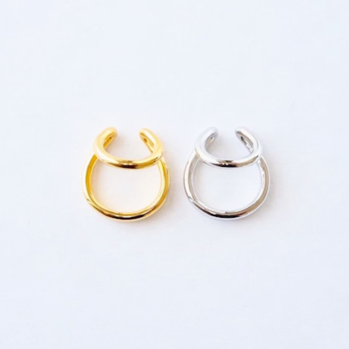 24KGPダブルサークルイヤーカフ | Danae∴
