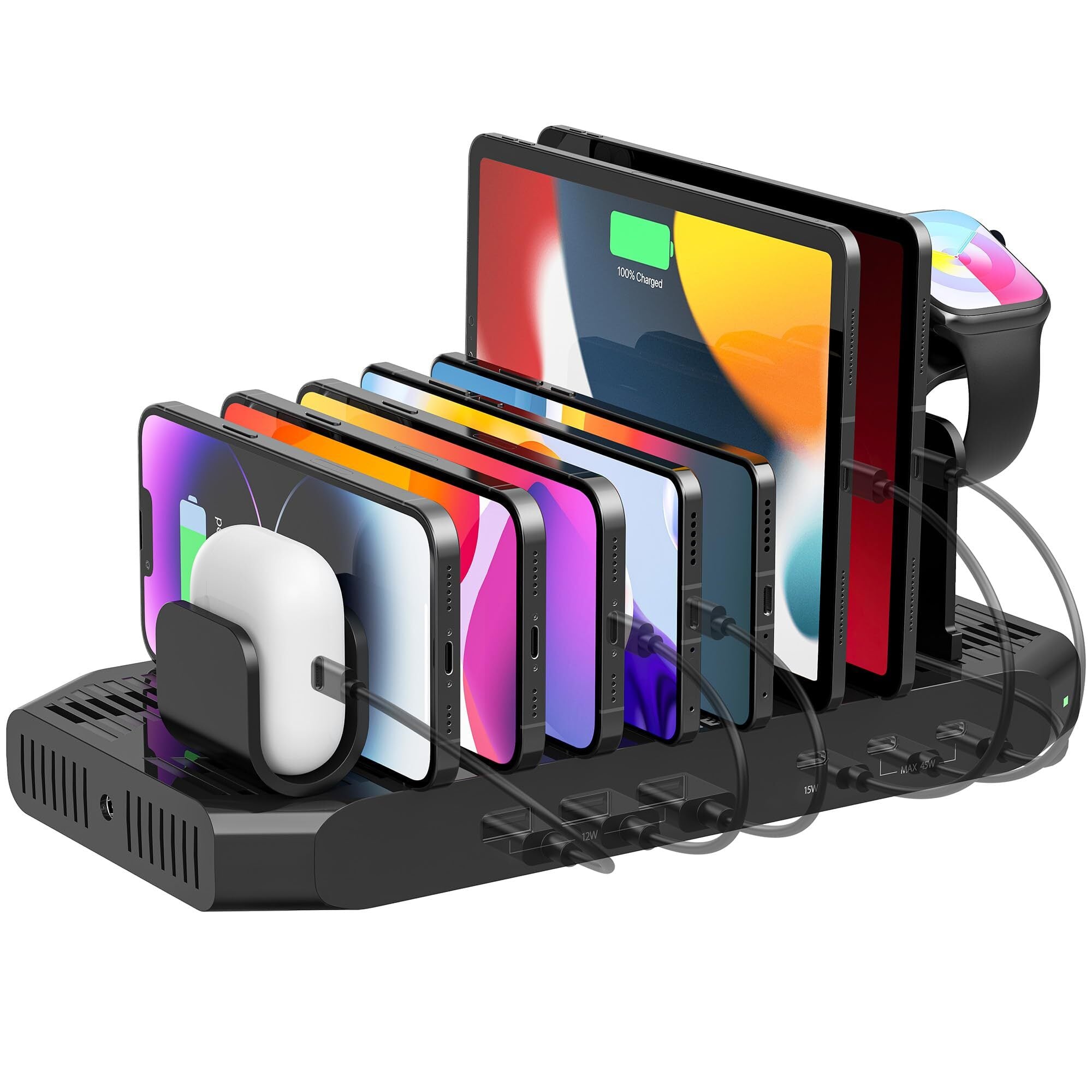 Unitek 2023 USB充電ステーション 10ポート USB C 卓上充電スタンド