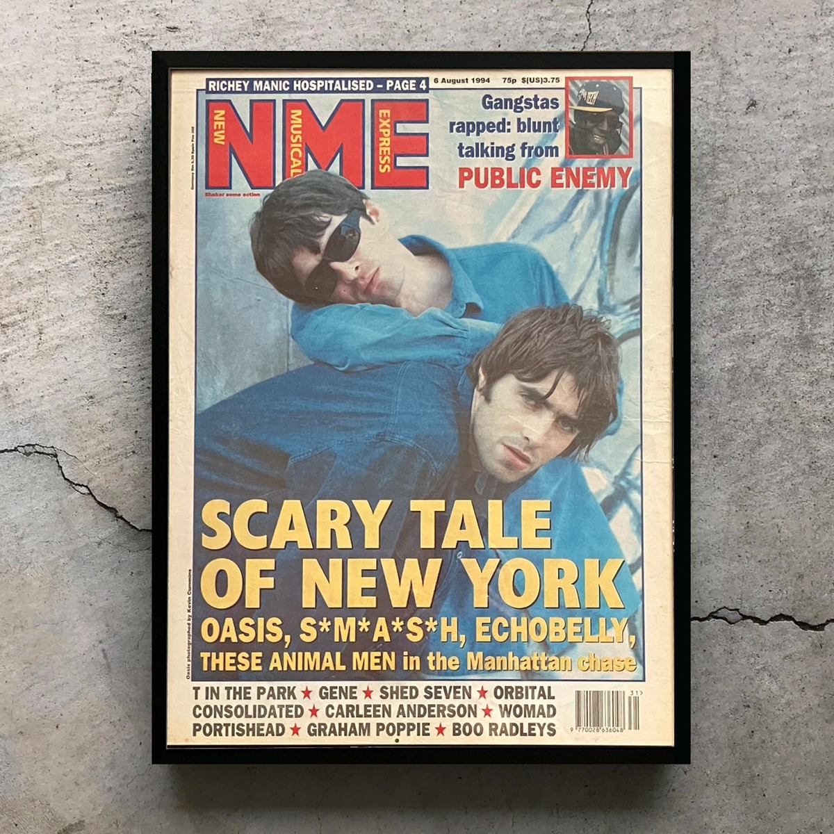 1994/OASIS/NME Cover 400×300mm額付き | woodmarquee
