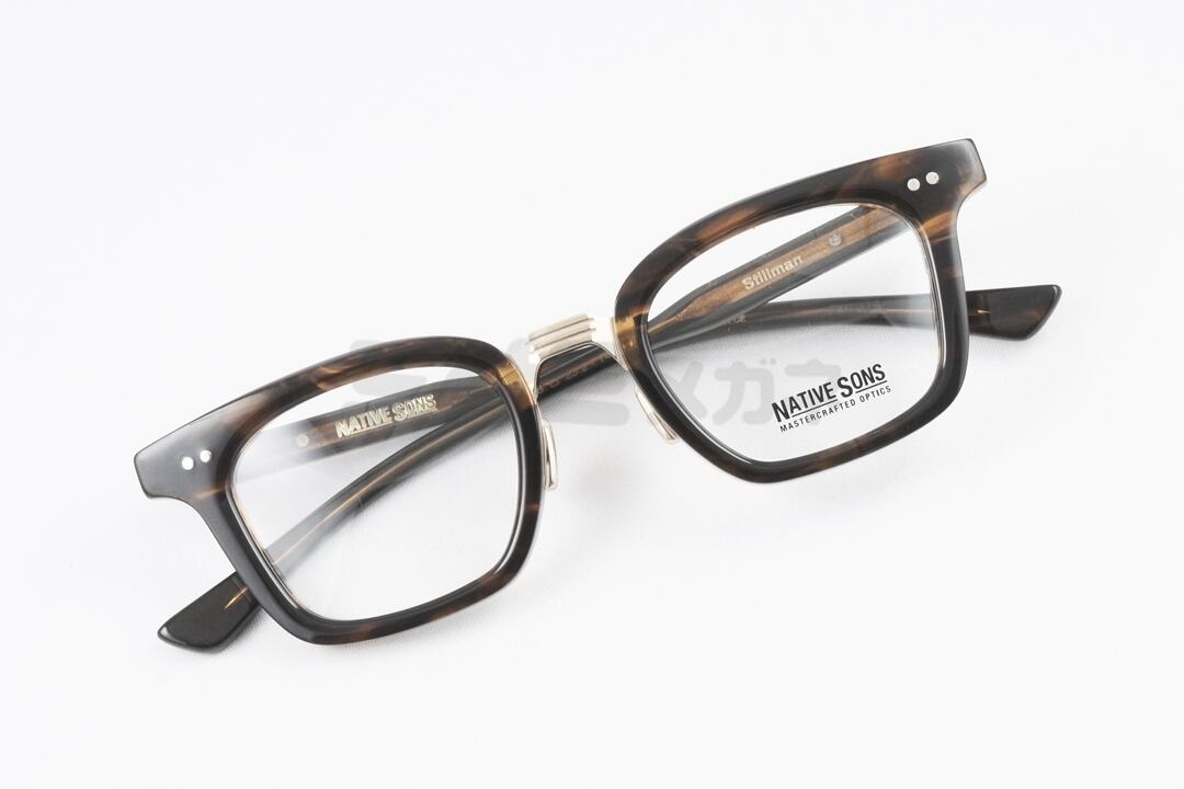 NATIVE SONS メガネ Stillman Col.Gasoline/Sun gold PM-023F ウェリントン スクエア ...