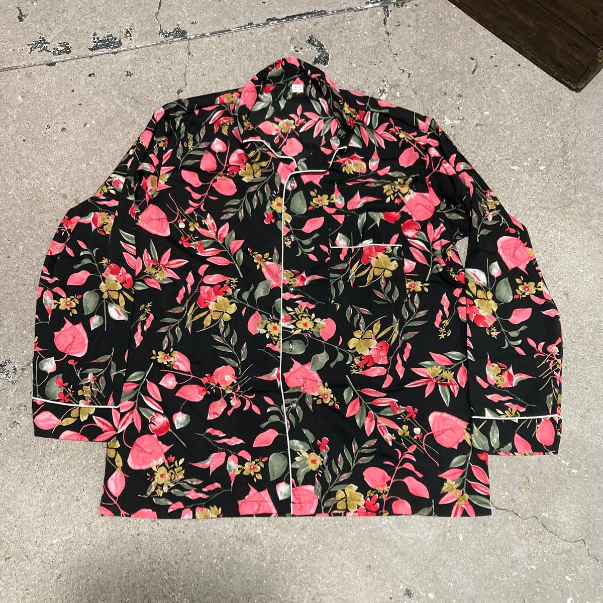 NWSDP "cotton/silk pajamas"/BLACK PINK FLOWER | BREAKERS(Z)