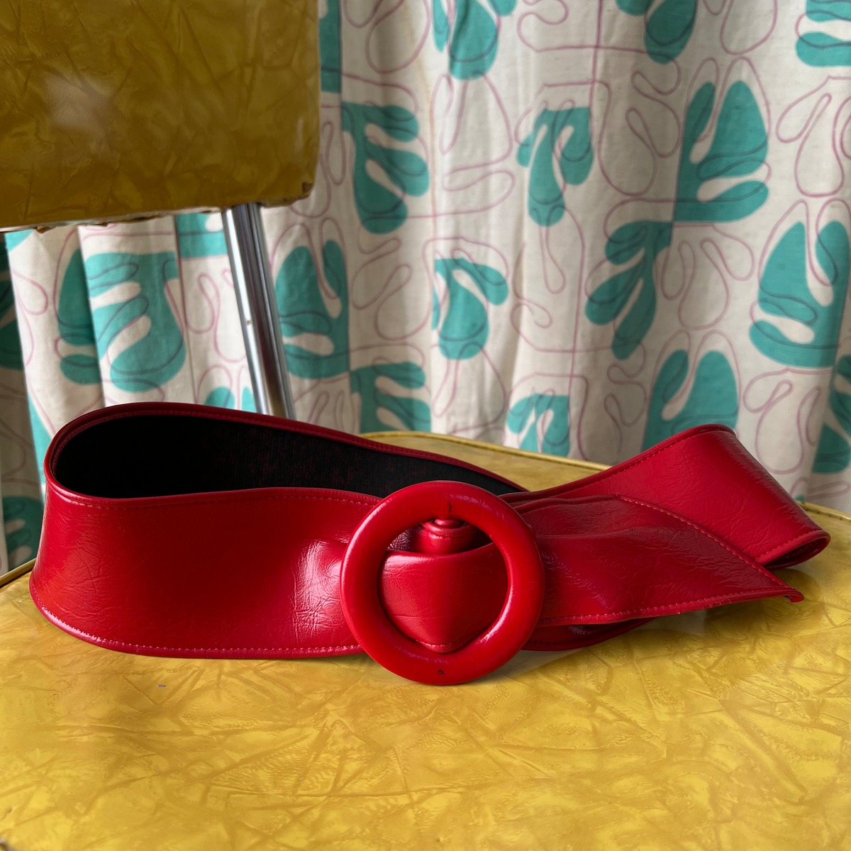 80's Red x enamel fabric sash belt | Tabitha vintage tokyo