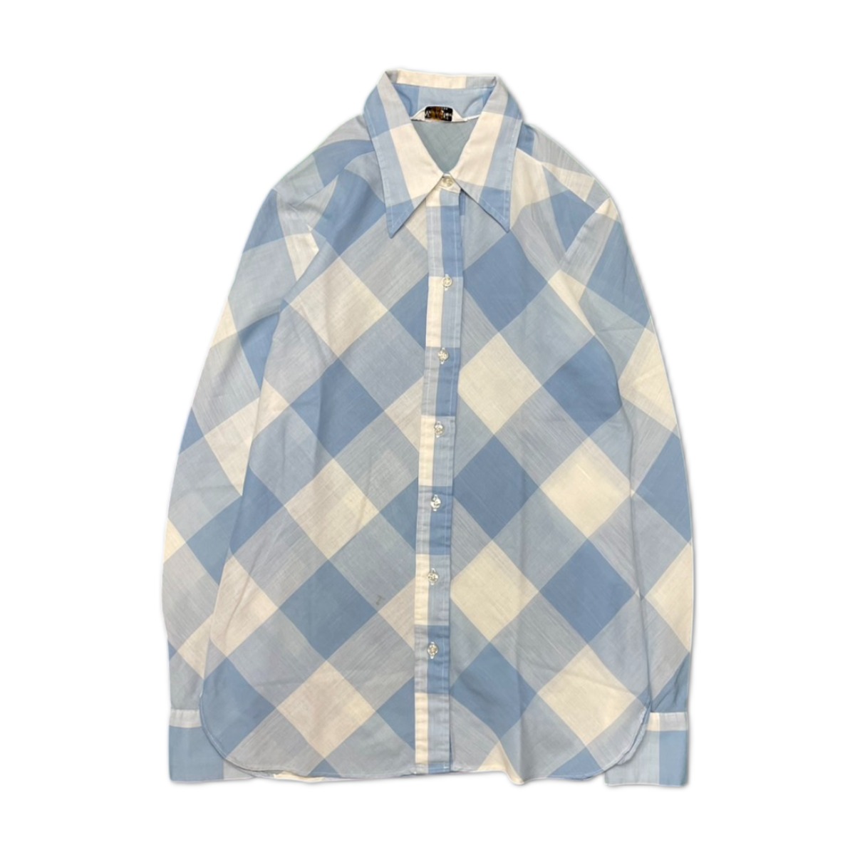 70s wrangler "diamond pattern shirt" usa製 | hollow