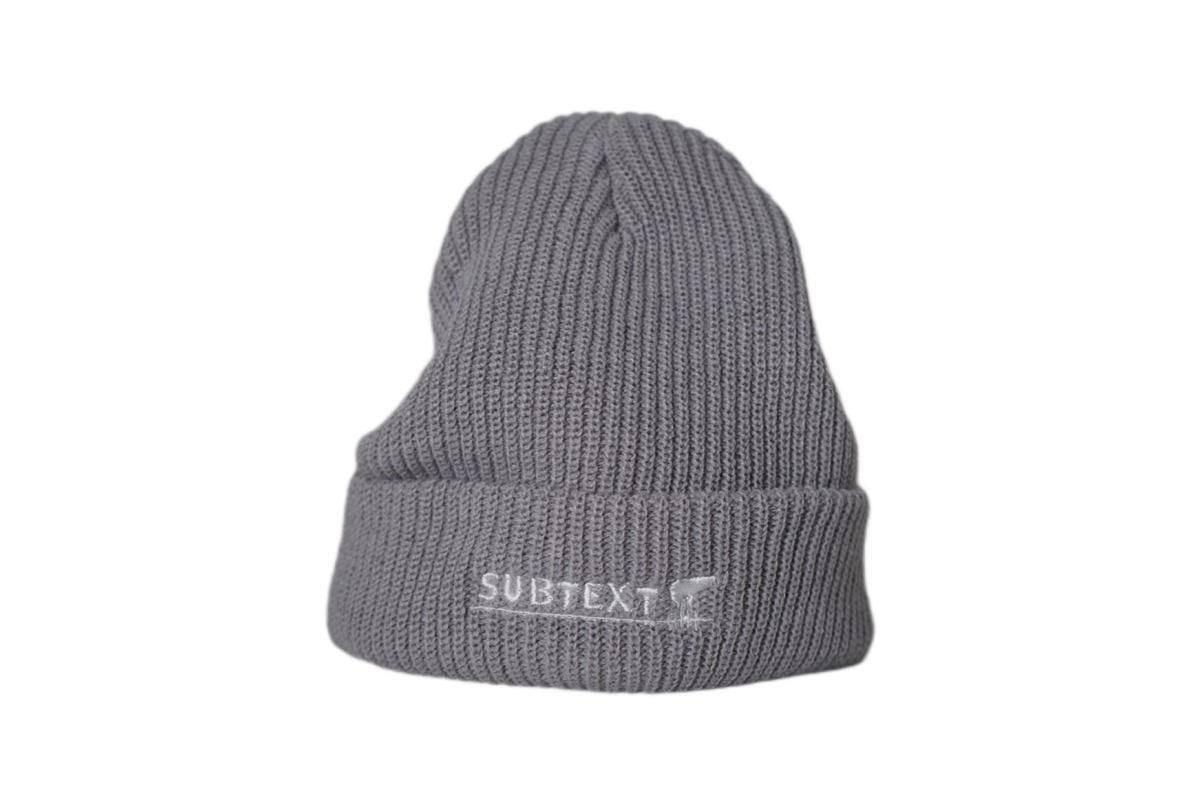 SUBTEXT LABEL LOGO ニットCAP -GRAY- | 【SUBTEXT】