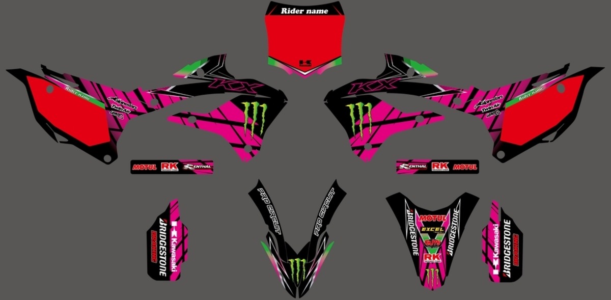 【受注生産】2022- KX85 KX112 カスタム デカール グラフィック 1 | オフモッド パーツショップ OFF MOD Parts ...