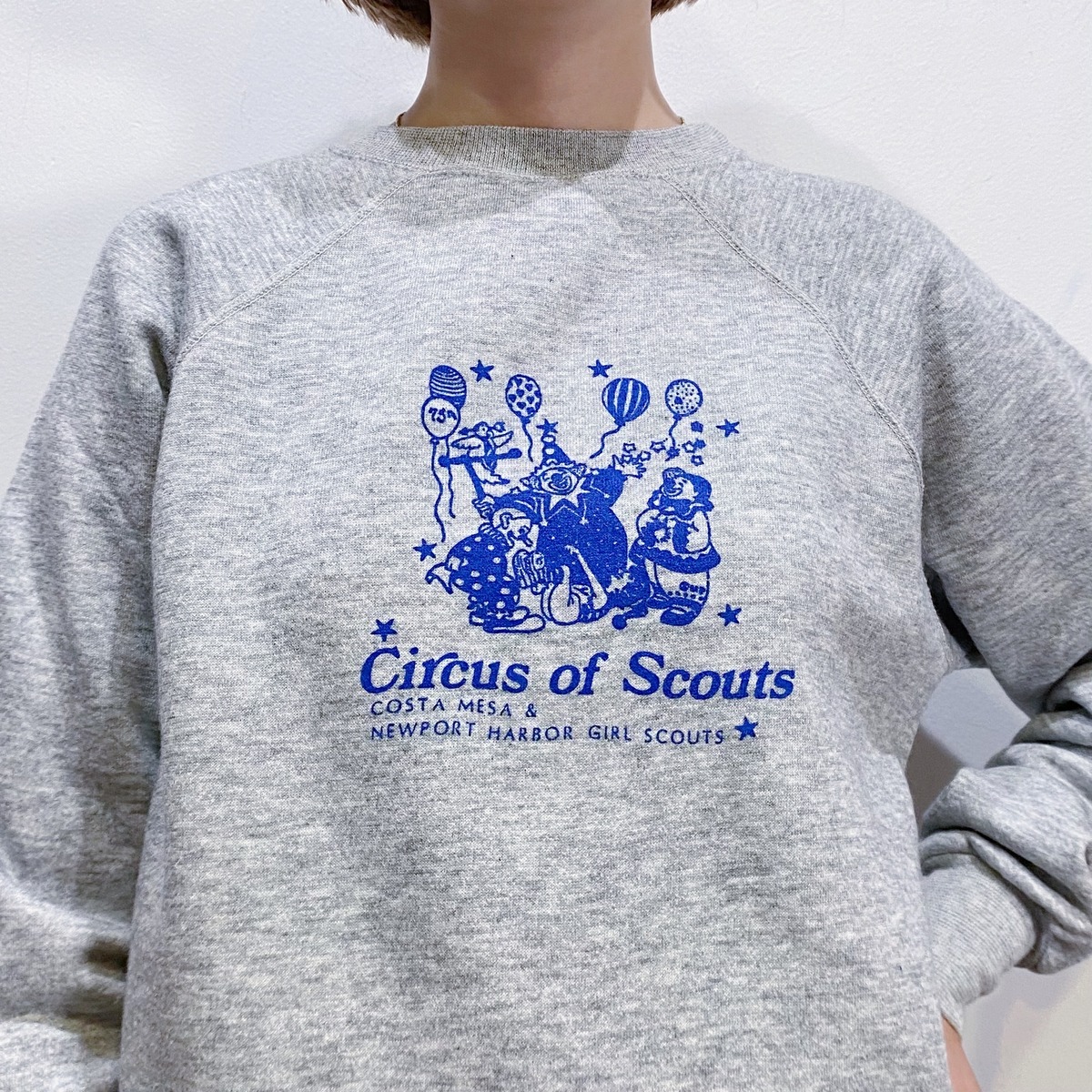 80s clown printed sweat shirt | LEMON