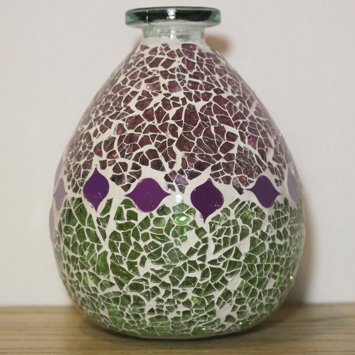 モザイクフラワーベース パープル | comaco&variety