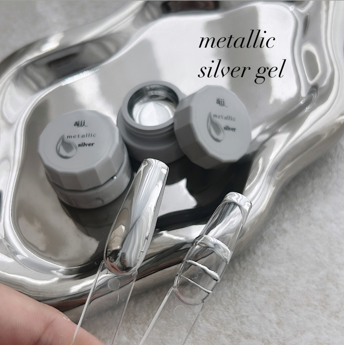 metallic silver gel | &iii nailshop