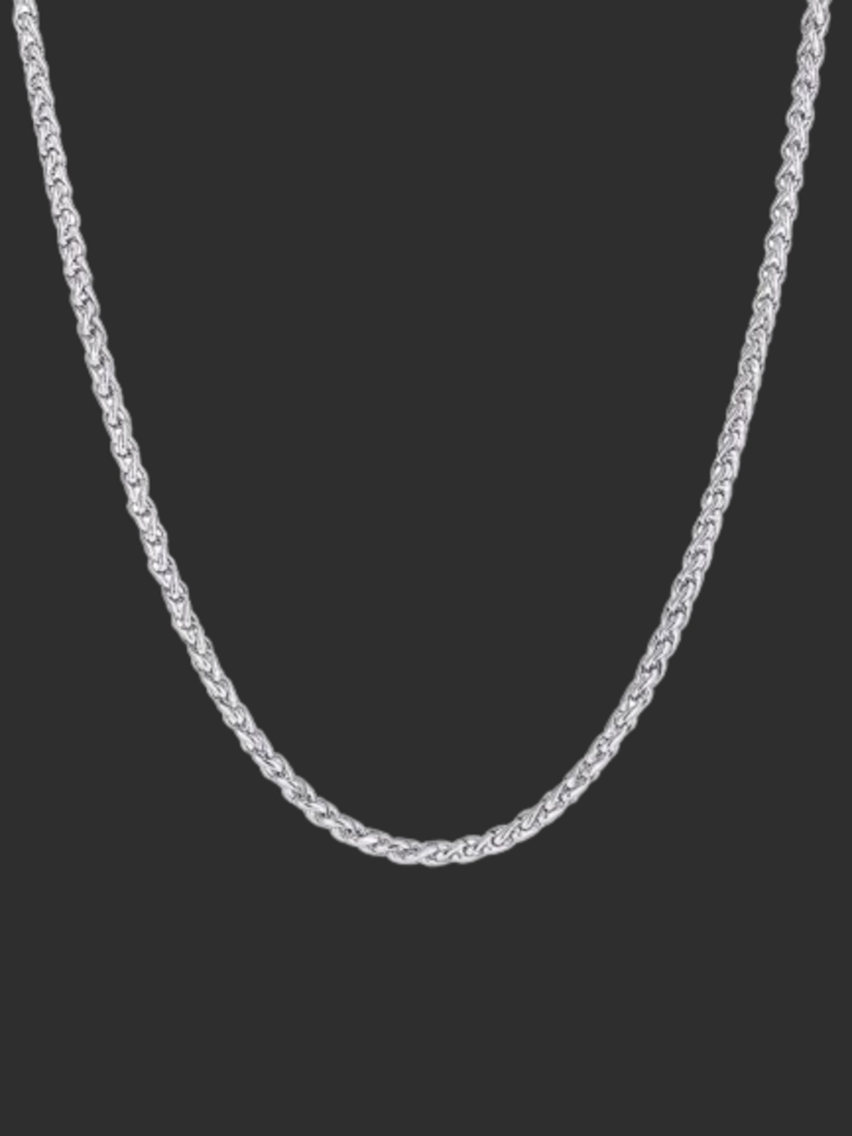 SIMPLE SILVER CHAIN NECKLACE K0127 | KEN RYAN
