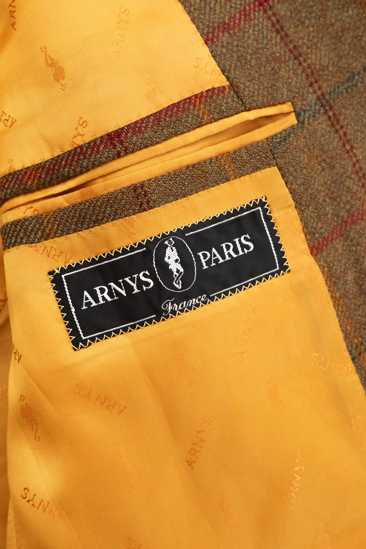 [00's] "ARNYS PARIS" Wool Cashmere Tweed Tailored Jacket (made by ISAIA ...