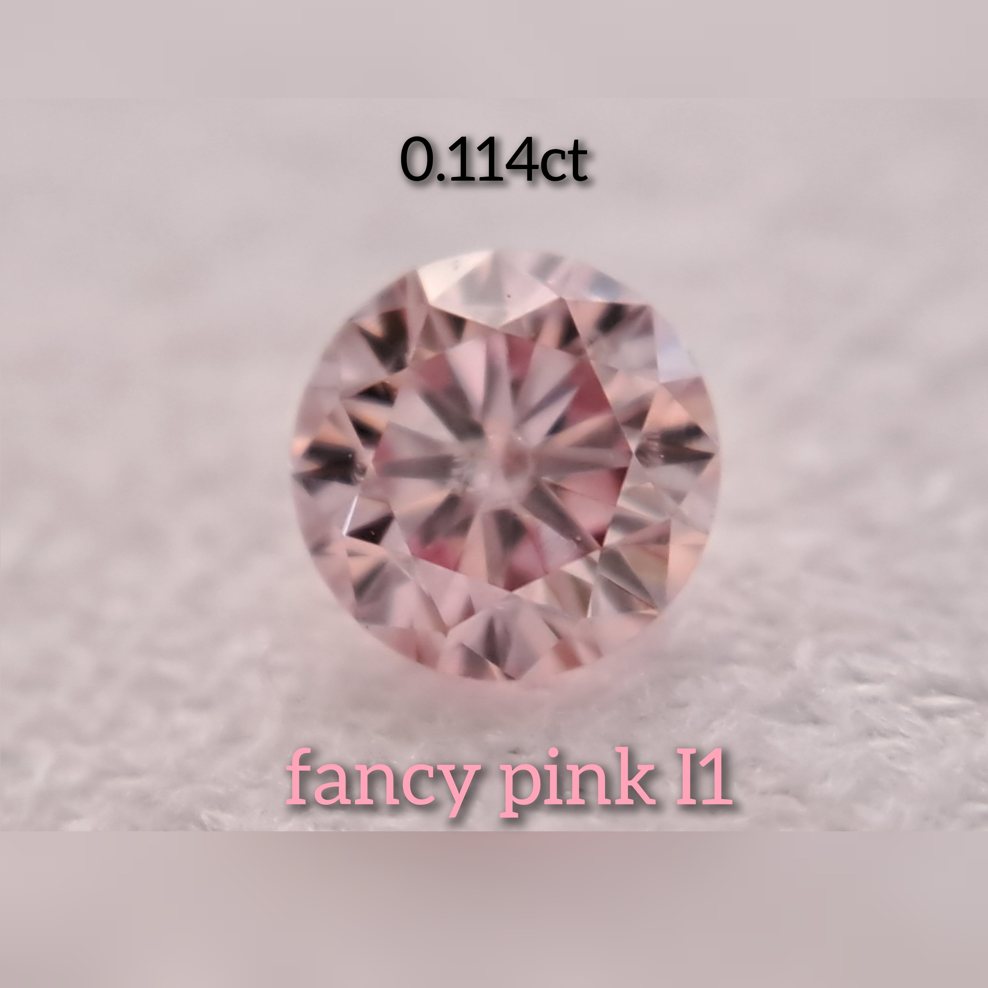 ピンクダイヤモンドルース 0.114ct fancy pink I1(CGL) | fancy color plus