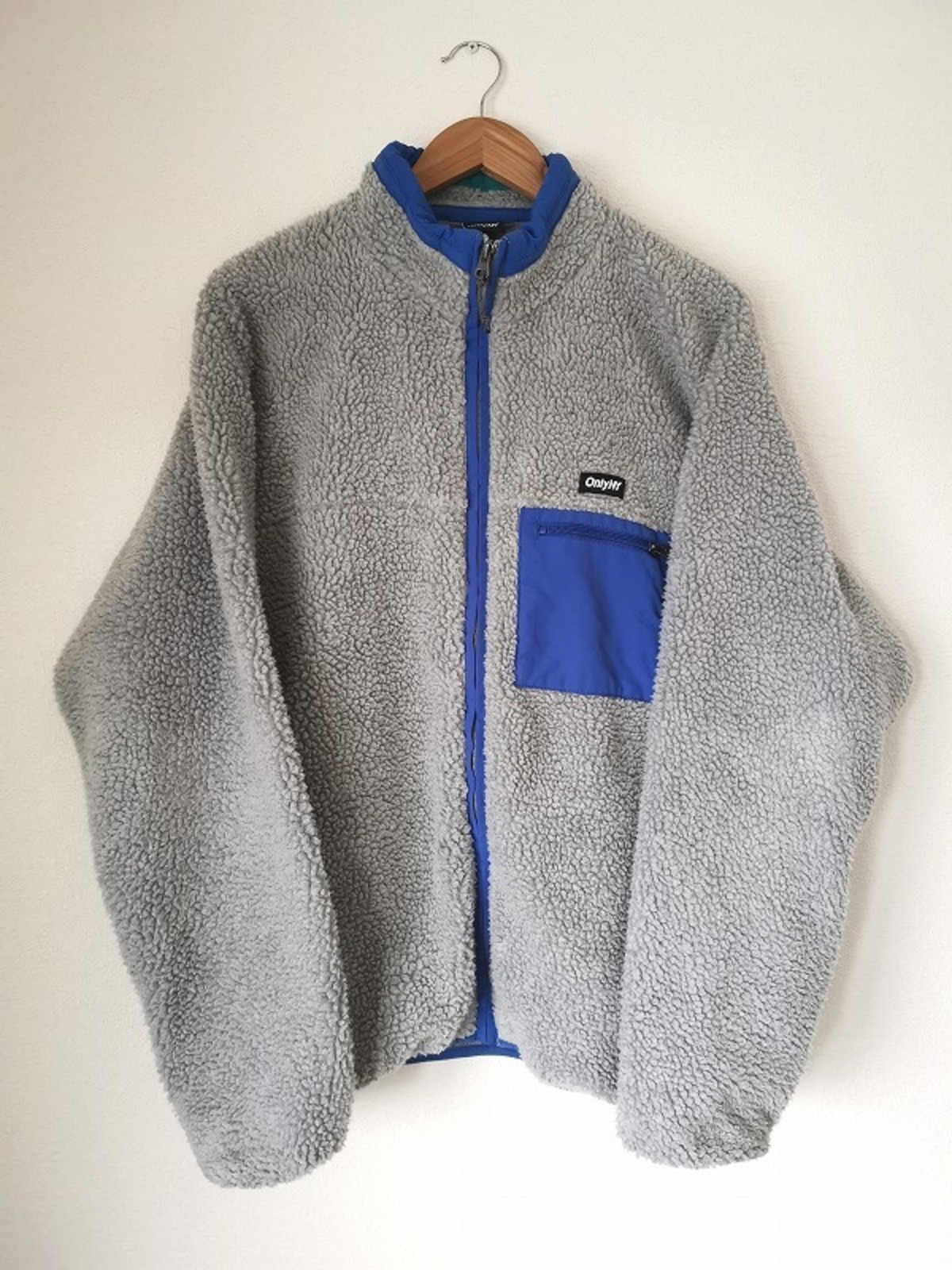 ONLY NY fleese jacket L GRAY×BLUE | STRAW.