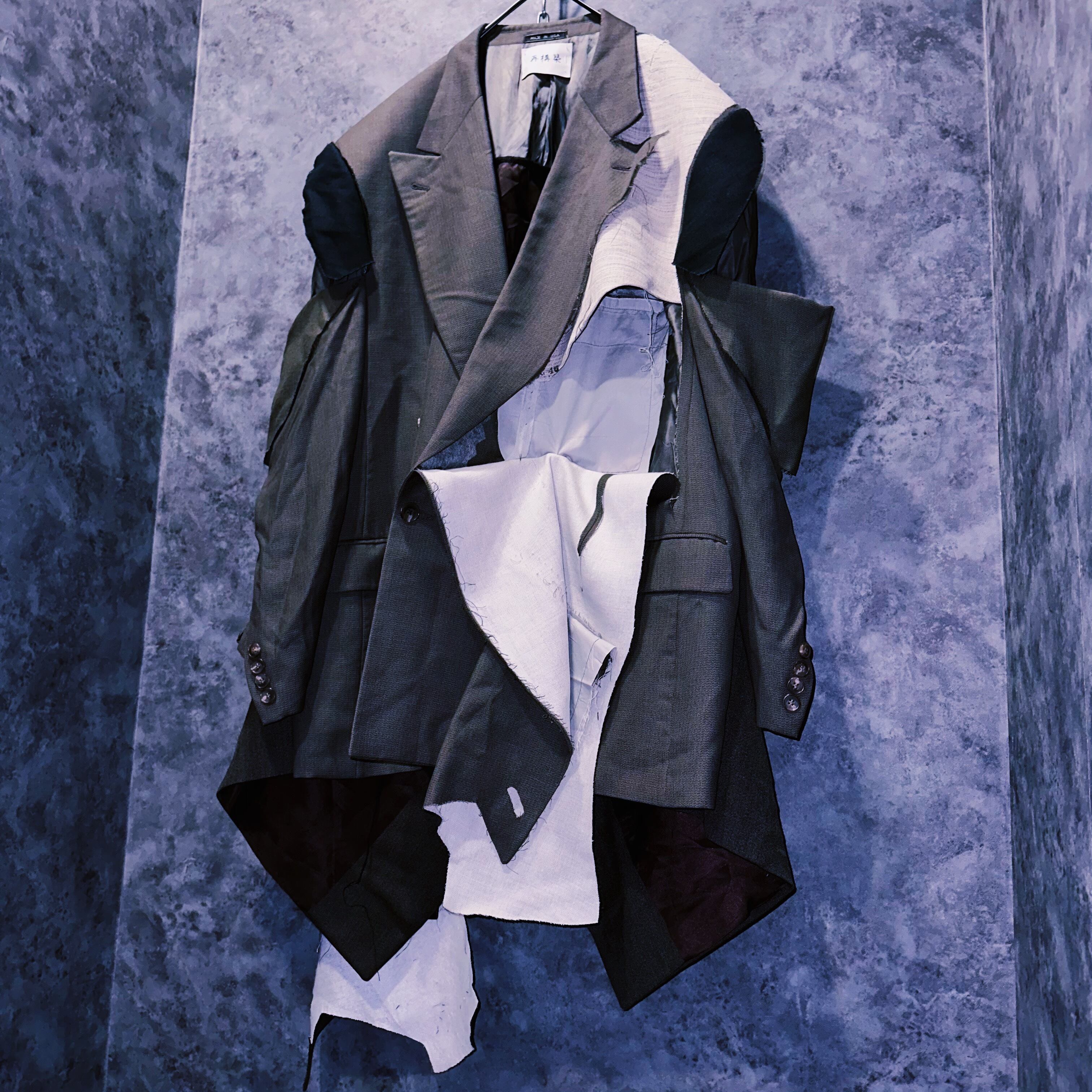 【doppio】"再倖築" 24ss collection deconstruction grunge tailored jacket | ayne