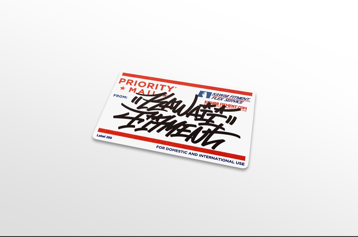 KF label tag logo sticker (マット) | KAWAII FITMENT.