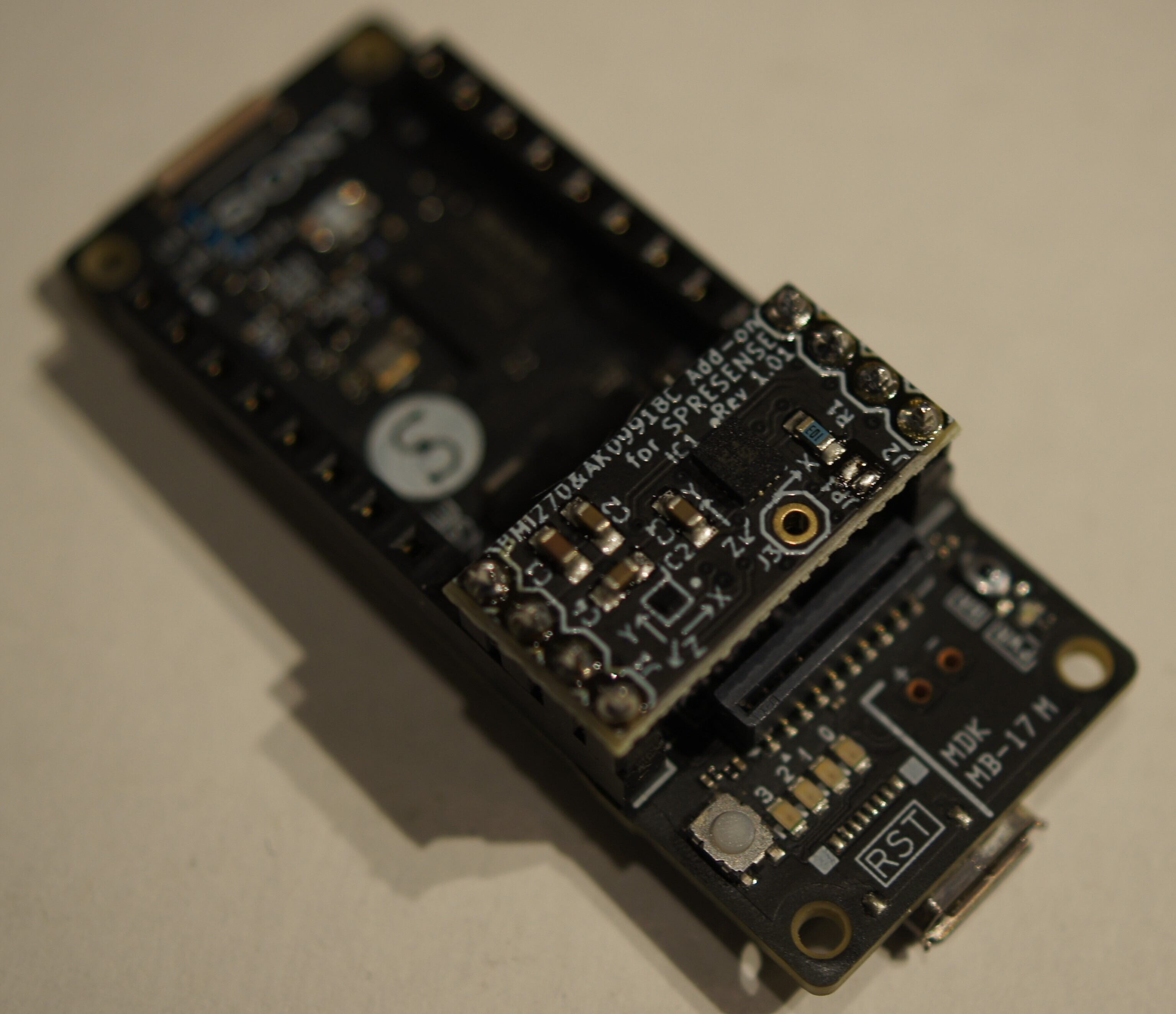 Sony Spresense 9軸 加速度計・ジャイロ・コンパスセンサ (BMI270・AK09918) Addon ボード | NextStep