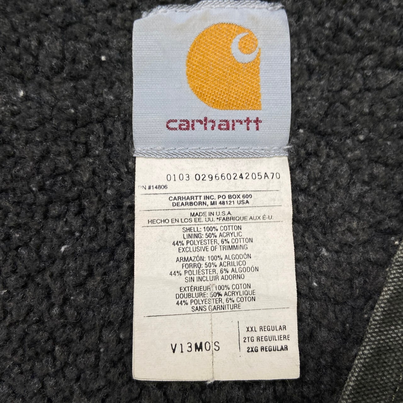 90年代 USA製 Carhartt カーハート ダック地 ノーカラー ワーク 90年代 USA製 Carhartt カーハート ダック地 ノーカラー ワーク