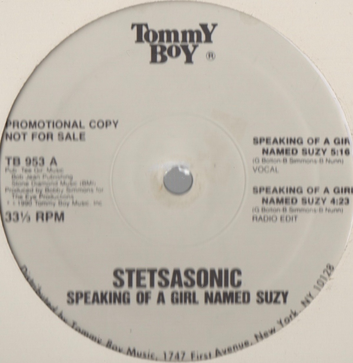 【12inch】Stetsasonic / Speaking Of A Girl Named Suzy / Anytime, Anyplace ...