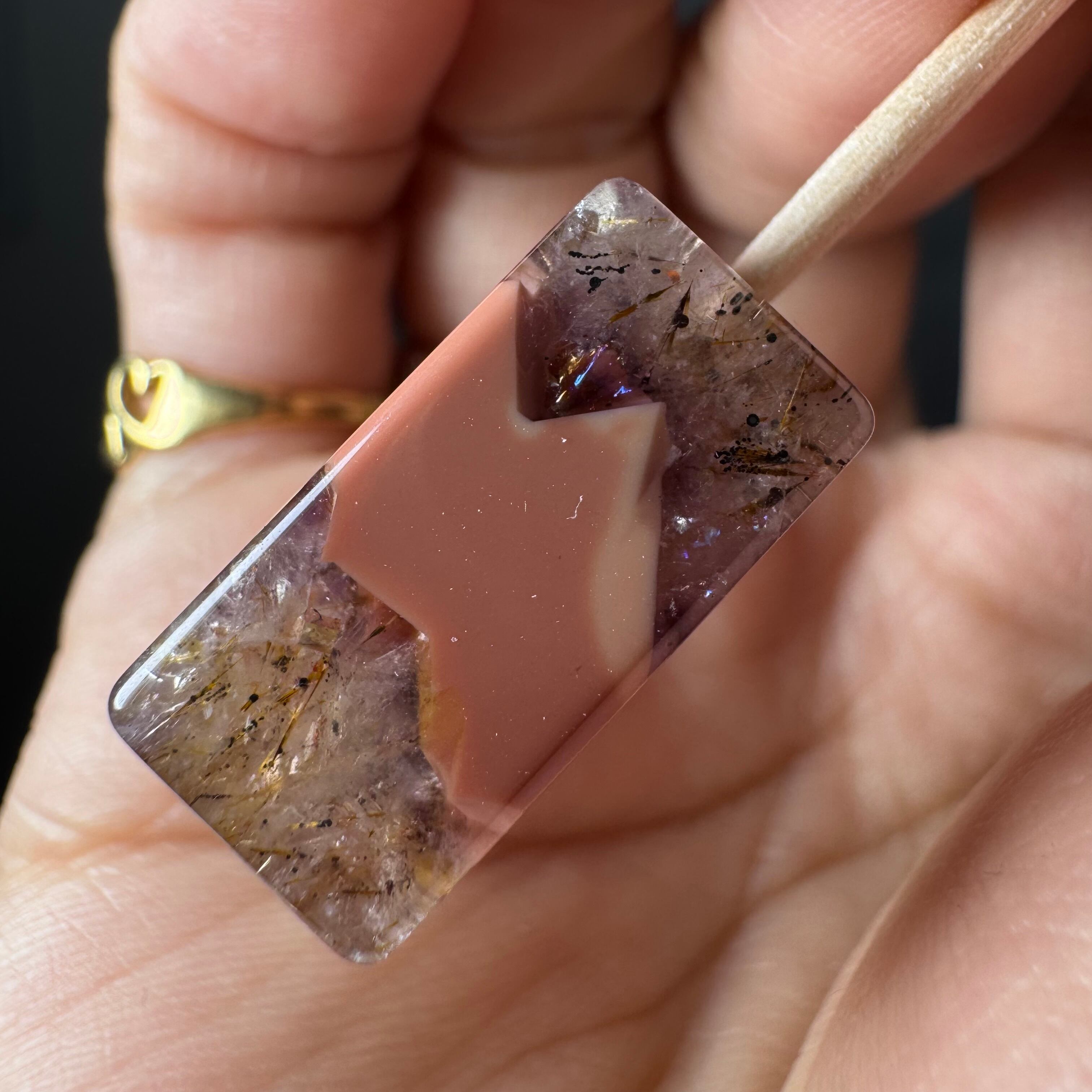 no.18 オーラライト23 アラシャン瑪瑙 約20.8x10.5x10.8mm | sumiha7