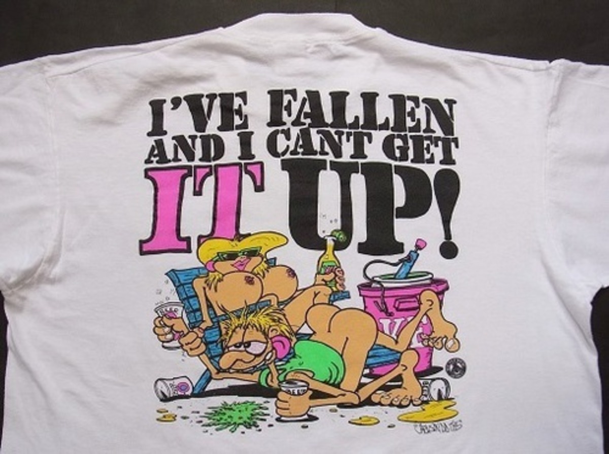 90's HELP ME I'VE FALLEN AND I CANT GET IT UP！ ヴィンテージTシャツ | CYCLONE