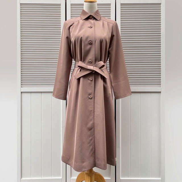 dusty pink spring coat〈レトロ古着 ダスティピンク スプリングコート くすみピンク〉 | RiLOU〈リル〉