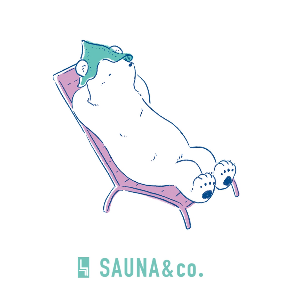 SAUNABEAR STICKER | SAUNA&co. Online store